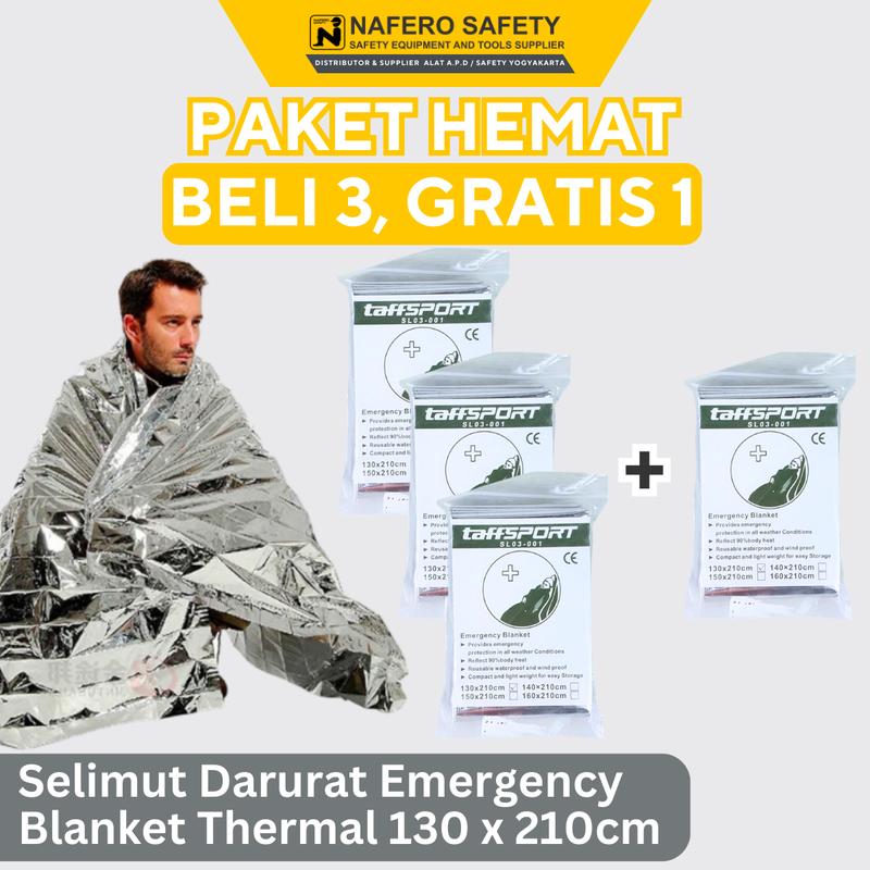BELI 3 GRATIS 1 Selimut Darurat Outdoor Emergency Blanket Anti - Shop ...