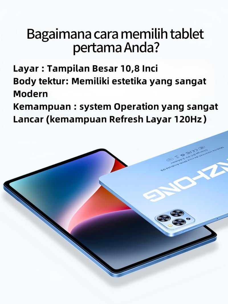 COD 2025 baru upgrade tablet X95 16GB + 512GB 10.8 inci HD layar penuh ...