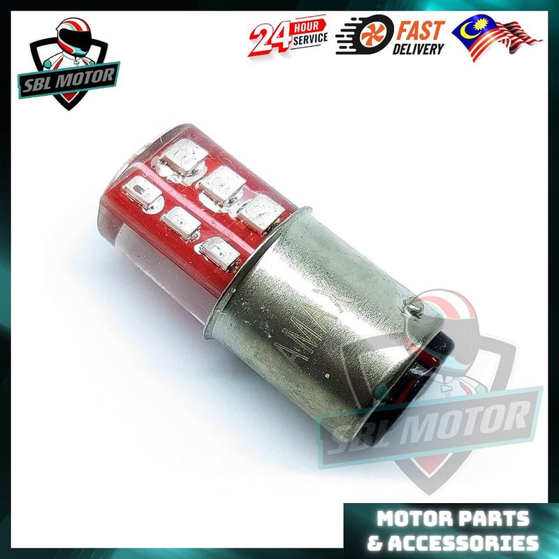 (AMAX) MOTORCYCLE TAIL LAMP LED BULB 12V S25 UNIVERSAL REAR LIGHT ...
