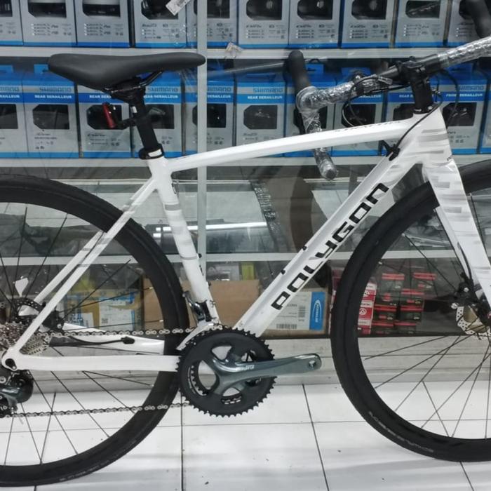 Jual Sepeda Road Bike POLYGON STRATTOS S4D WHITE 2024 2 x 10 speed ...