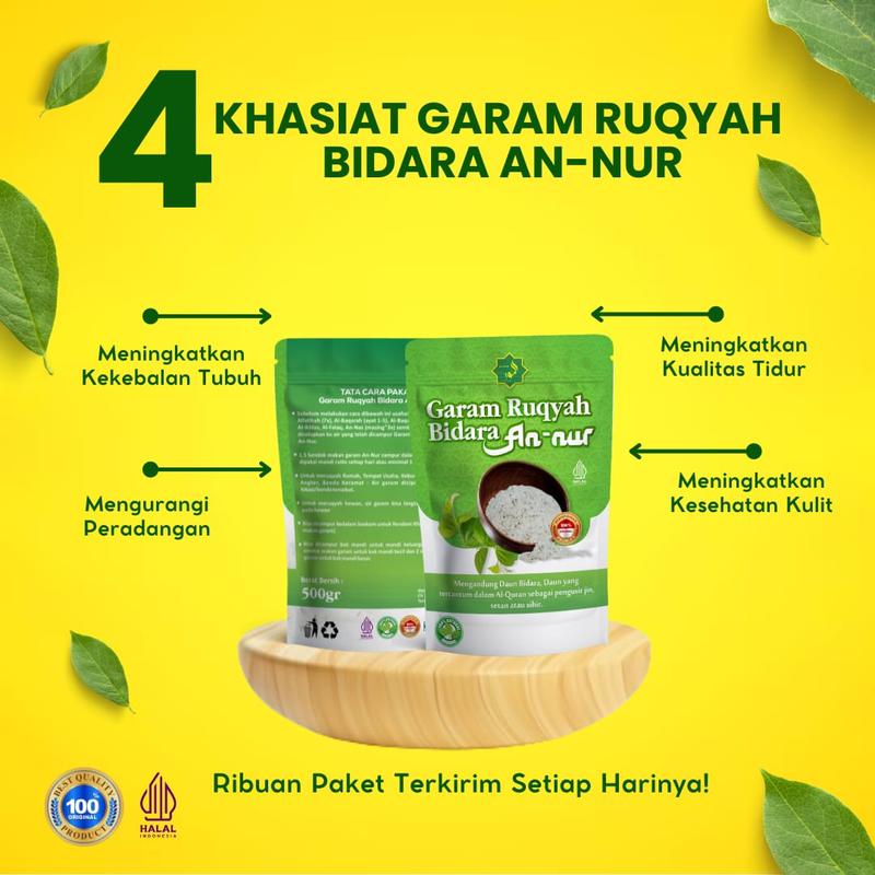 100gr garam ruqyah bidara AN-NUR penangkal penglaris tempat usaha ...