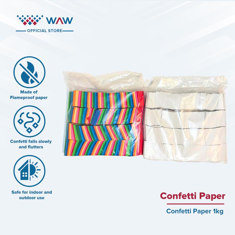 Party Properti Confetti Paper 1kg - Multicolor White Flameproof - Shop ...