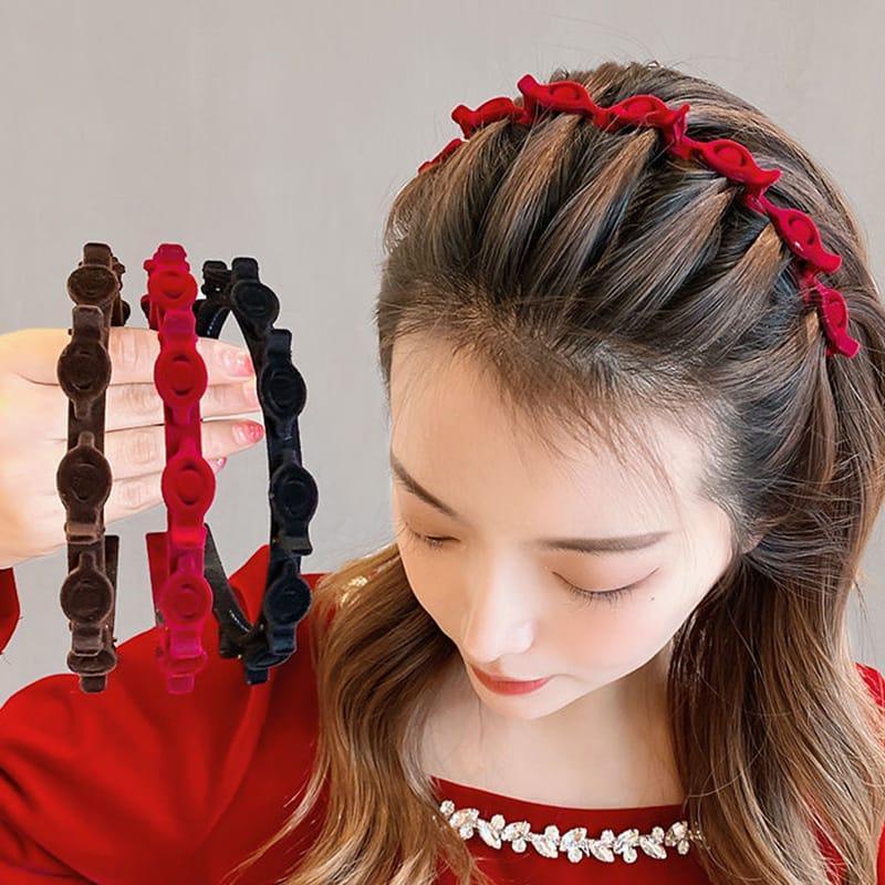 Bando Rambut 2in1 Jepit Beludru Premium Dan Bando Jepit Multi Layer ...
