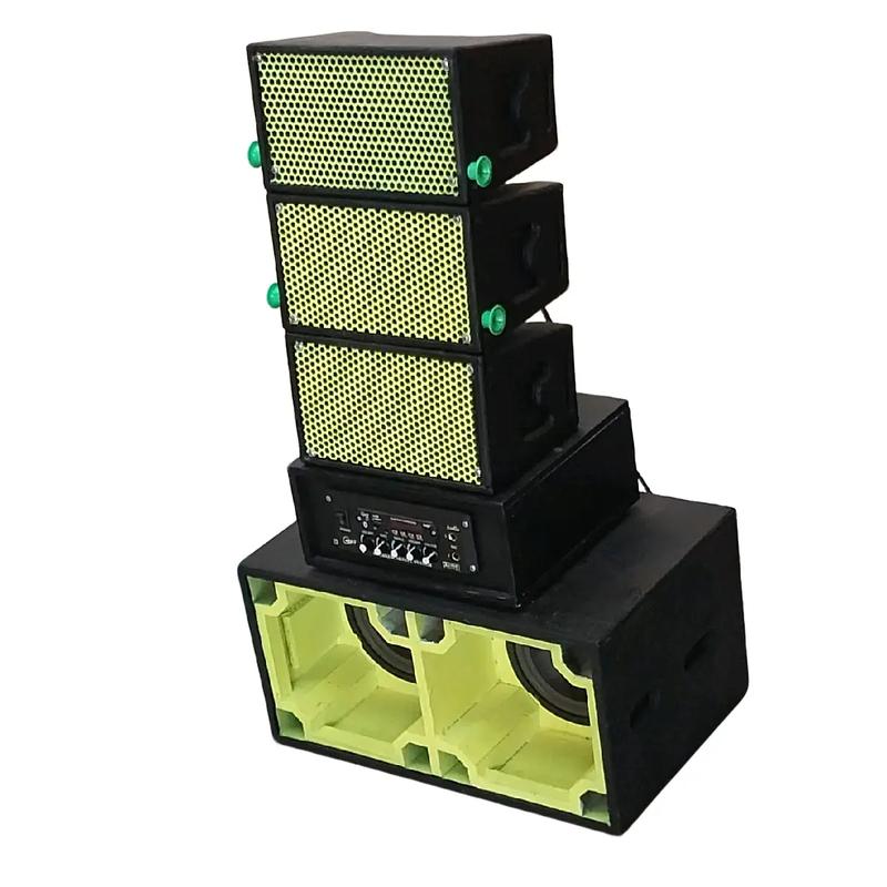 Paket sound system miniatur ruangan keluarga 2 , dengan Speakers, Bass ...
