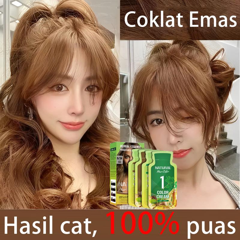Cat Rambut Coklat Emas 5G-Nuansa Golden Brown Naturaldengan Ekstrak ...