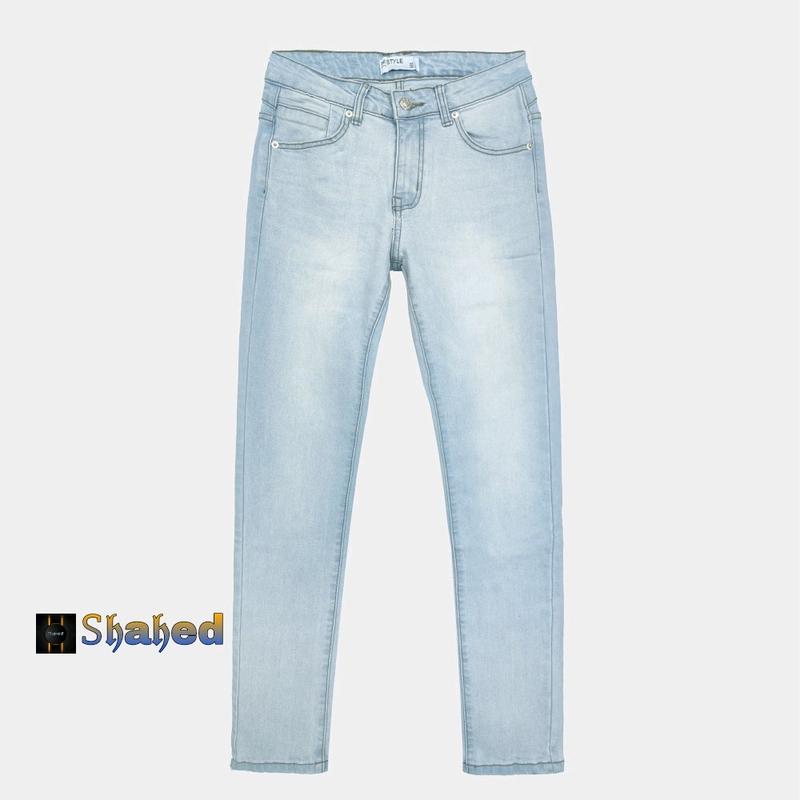 [Shahed] New Men's casual Slim Fit Long Jeans - Light Blue, Mid ...