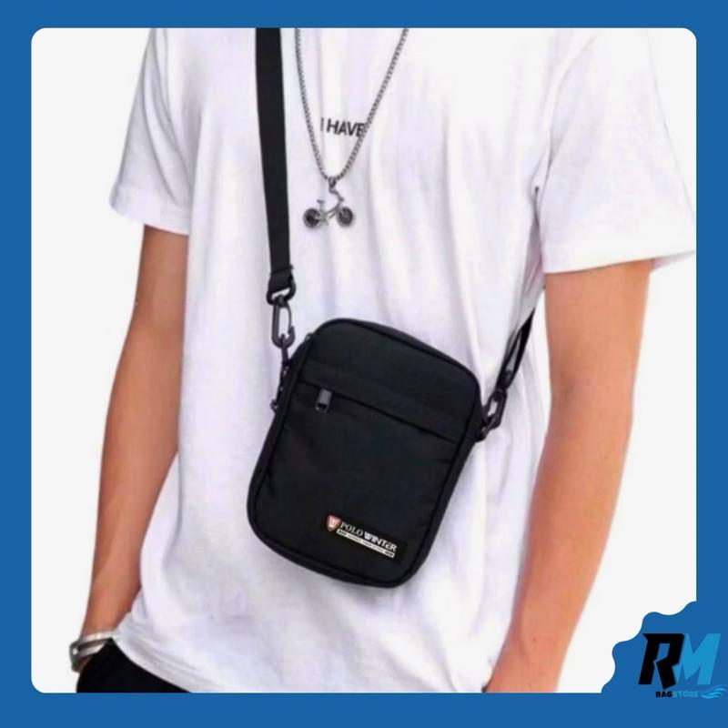 Tas Selempang Slingbag Original Winter Pria Hitam Simpel Cowok - Shop ...