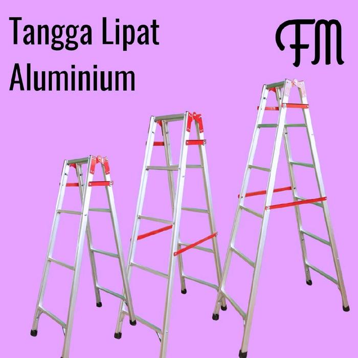 Jual [INSTAN] Tangga Lipat Aluminium Kuat & Berkualitas 1,5M / 1,75M ...