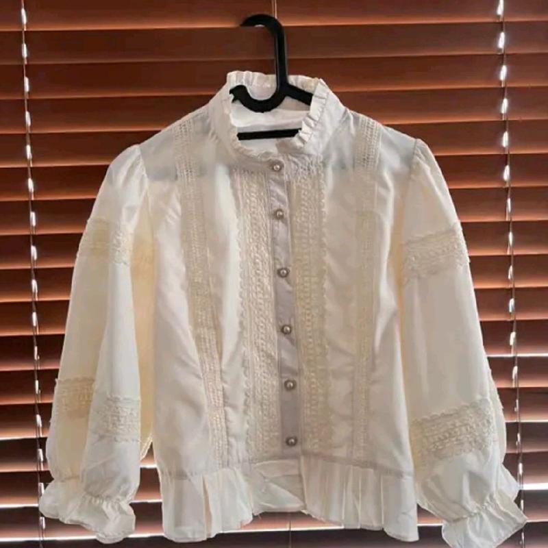 Tari Outfit Atasan Korean Style Wanita Tangan Panjang Renda Top Crop ...
