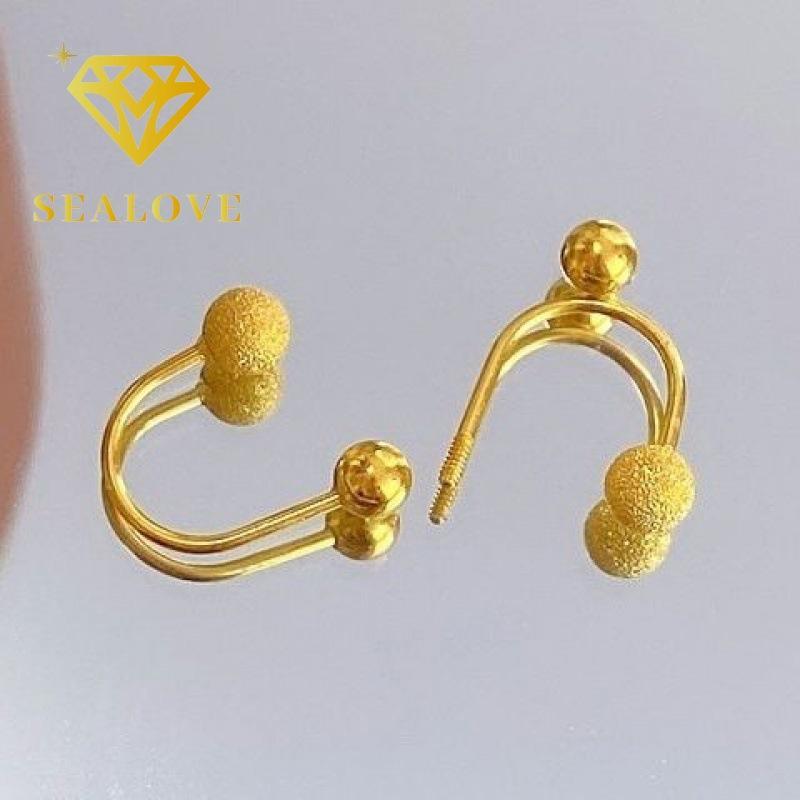 SEALOVE Earrings for Women U Frosted Anting Telinga Wanita Stainless ...