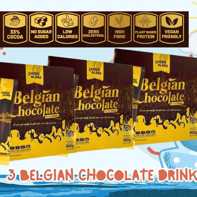 Choco Albab - Belgian Chocolate Drink (33% Cocoa with Oats Milk ...