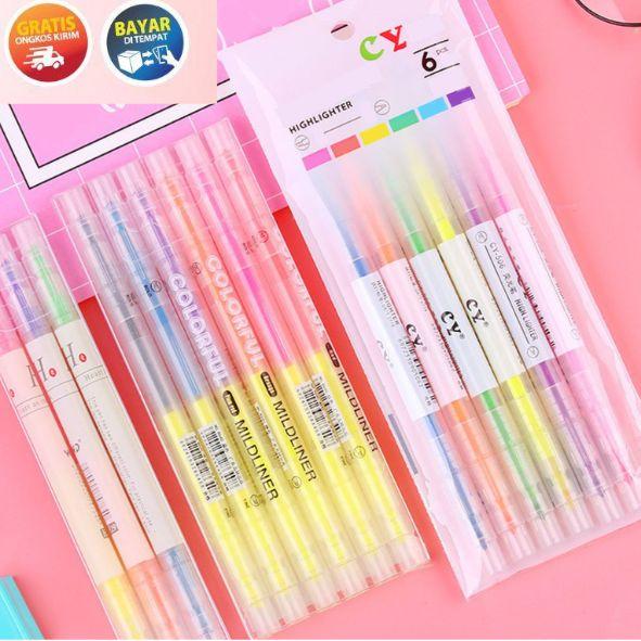 KP161 - STABILO PASTEL 1 SET HIGHLIGHTER 2 SISI 6 PCS STABIL - Shop ...
