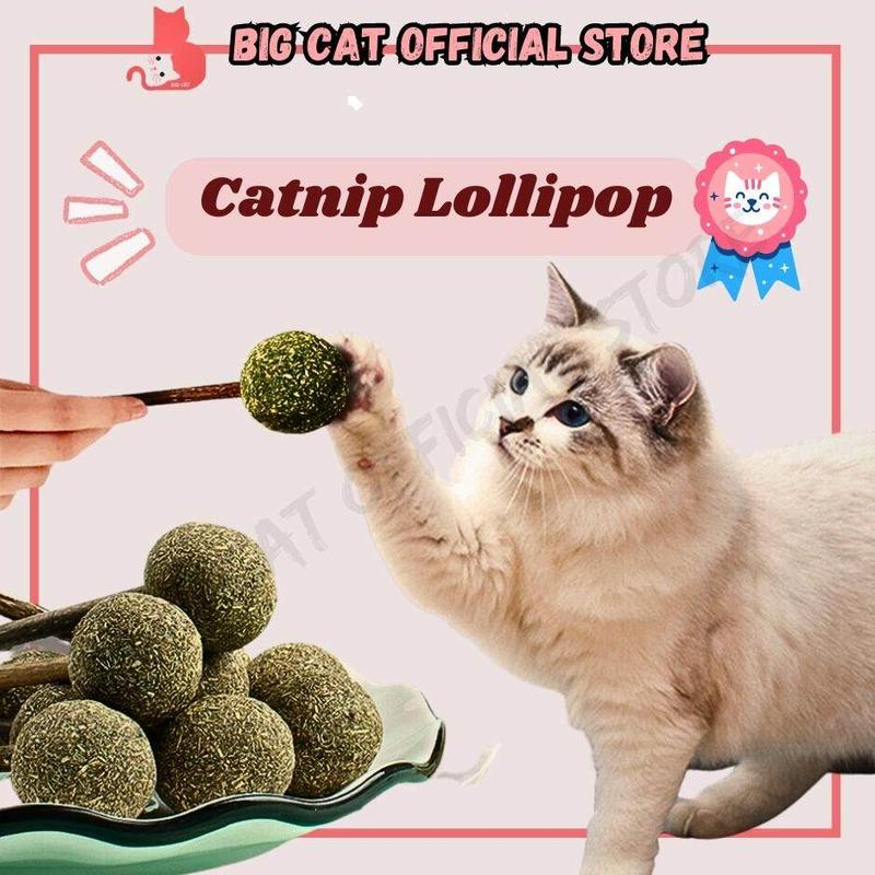 Catnip Lollipop Cat treat Cat Mint Snack Silvervine Stick Kucing ...