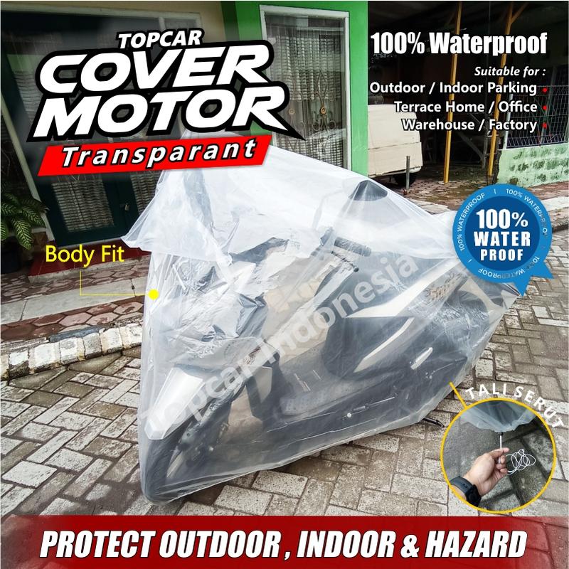 Cover Motor Transparan Waterproof Moge Motorcycle Sepeda - Shop | Tokopedia