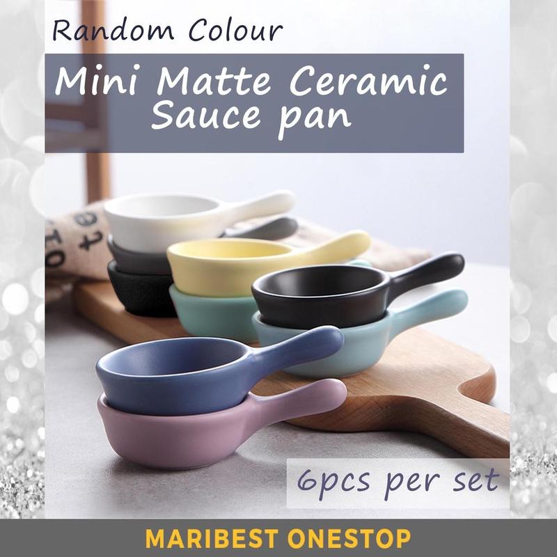 Matte Ceramic 6pcs / Set Mini Dipping Pan Design With Handle - TikTok ...