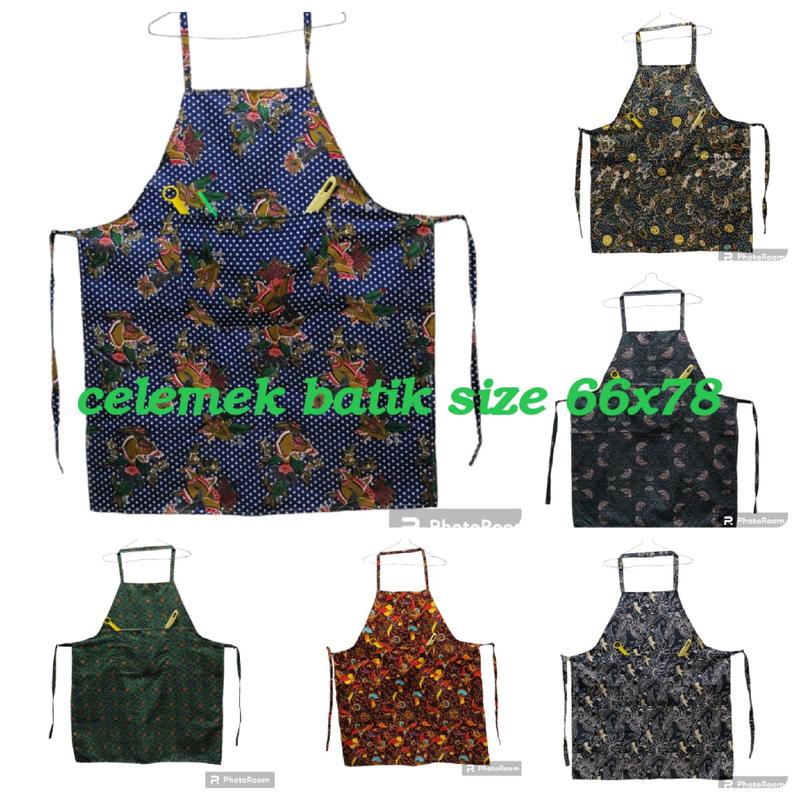 Paket Hemat 5 Pcs Celemek Apron Masak Motif Batik, Ukuran Jumbo - Shop ...