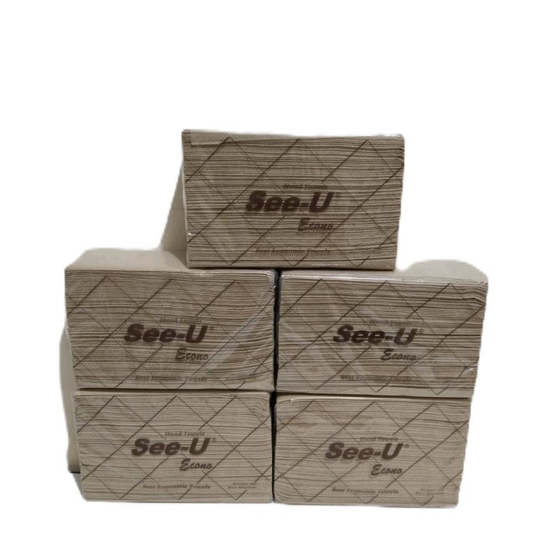 Paket 5 Pack Tissue See U Hand Towel Econo Brown Coklat Tisu - Shop ...