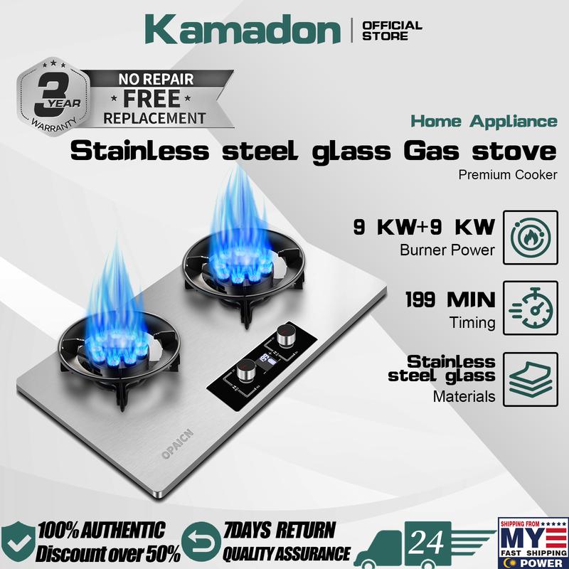 Kamadon'9.0KW Double Burner Masa Dapur Gas Lipat Desktop Periuk ...