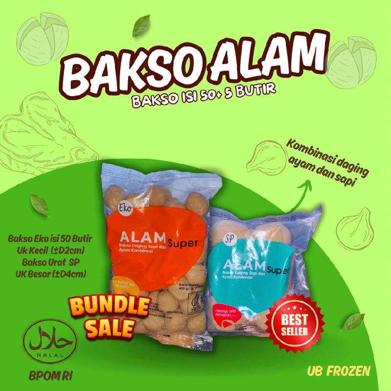 Paket Baso Super isi 50butir + 5butir Urat Frozen Food - Shop | Tokopedia
