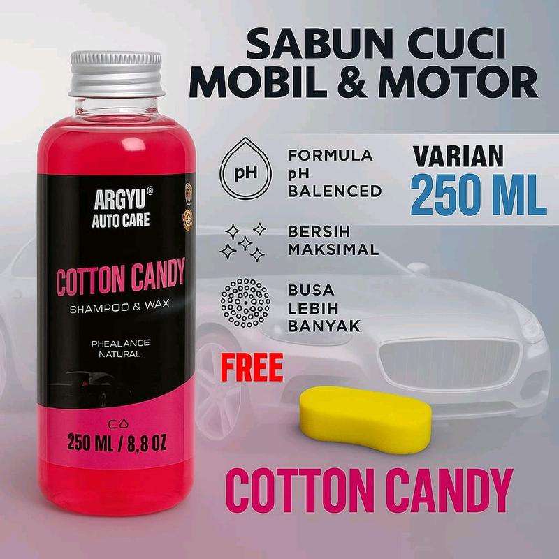 ARGYU Auto Care Sampo Cuci Motor & Mobil Bubble Gum 250 ML Formula PH ...