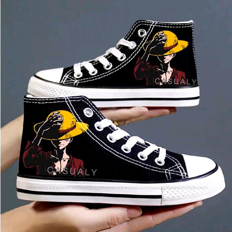 One Piece sepatu keren sneaker gambar karakter one piece fashion anak ...