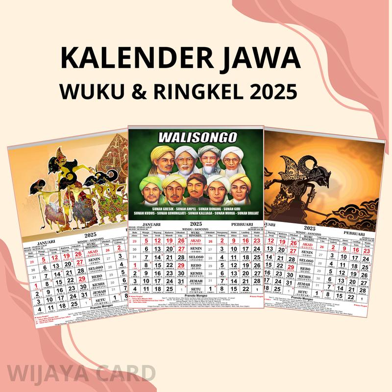 Kalender Jawa Komplit Wuku & Ringkel 2025 - Ukuran 31 cm x 4 - Shop ...