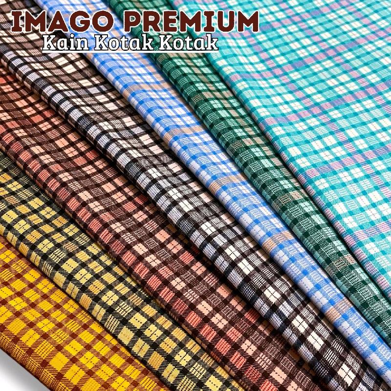 Kain Kotak Kotak Imago Premium | Bahan Katun Polyester Bahan - Shop ...