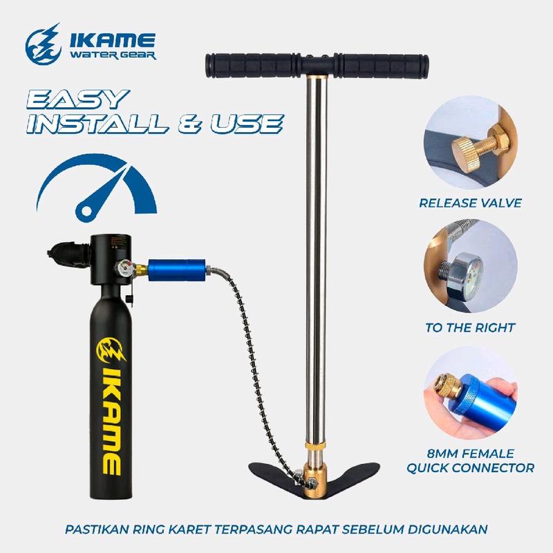 Pompa Tekanan Tinggi 4500 PSI IKAME | High Pressure Hand Pump PCP Scuba ...