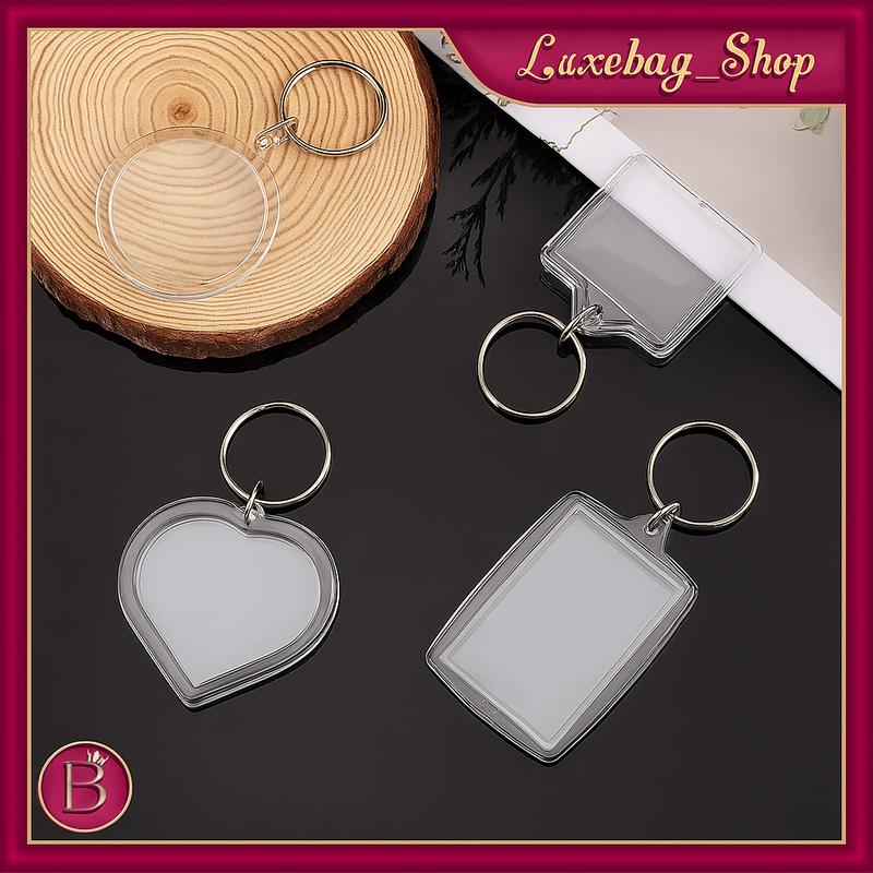 LUXEBAG Gantungan Kunci Ganci Akrilik Insert Paper Photo Keychain ...