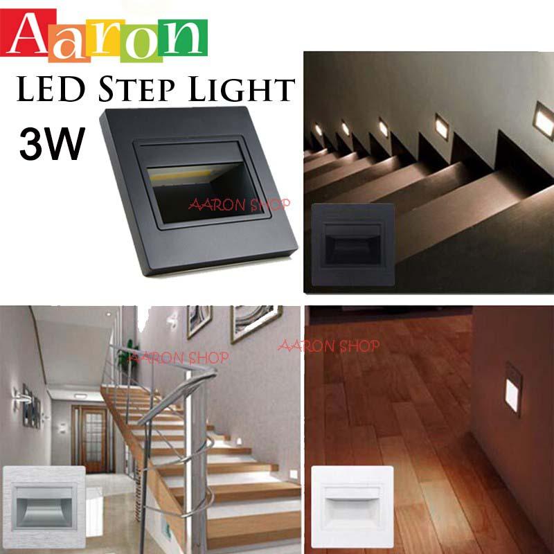 3W LED Wall Recessed indoor Step Stairs Lamp Ground Footligh - TikTok ...