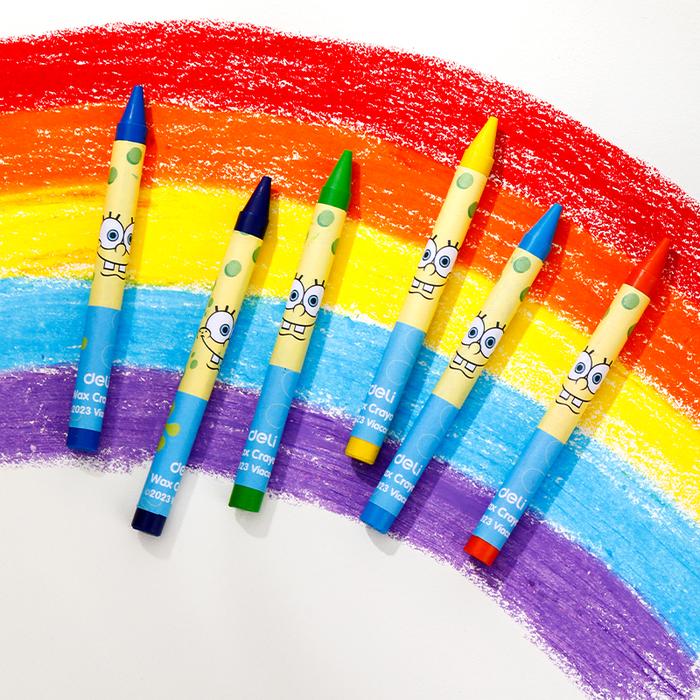 Jual [Deli X Spongebob] Krayon / Wax Crayon 16 warna Spongebob Special ...