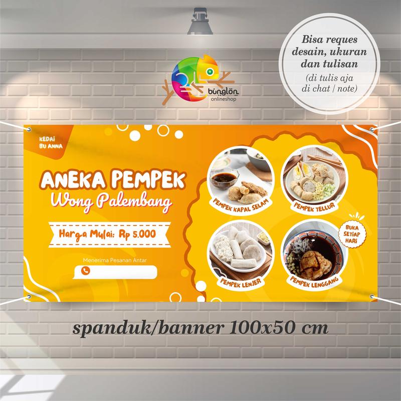 Cetak Spanduk Banner Aneka Pempek - Shop | Tokopedia