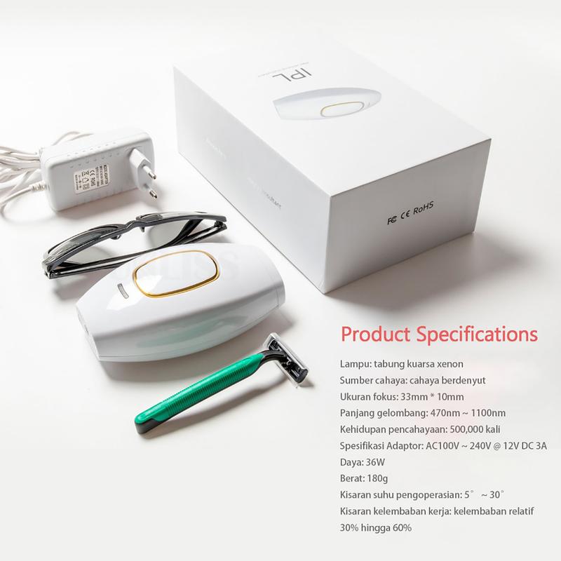 IPL Alat Laser Premium Penghilang Perontok Bulu Ketiak Kaki Tangan ...