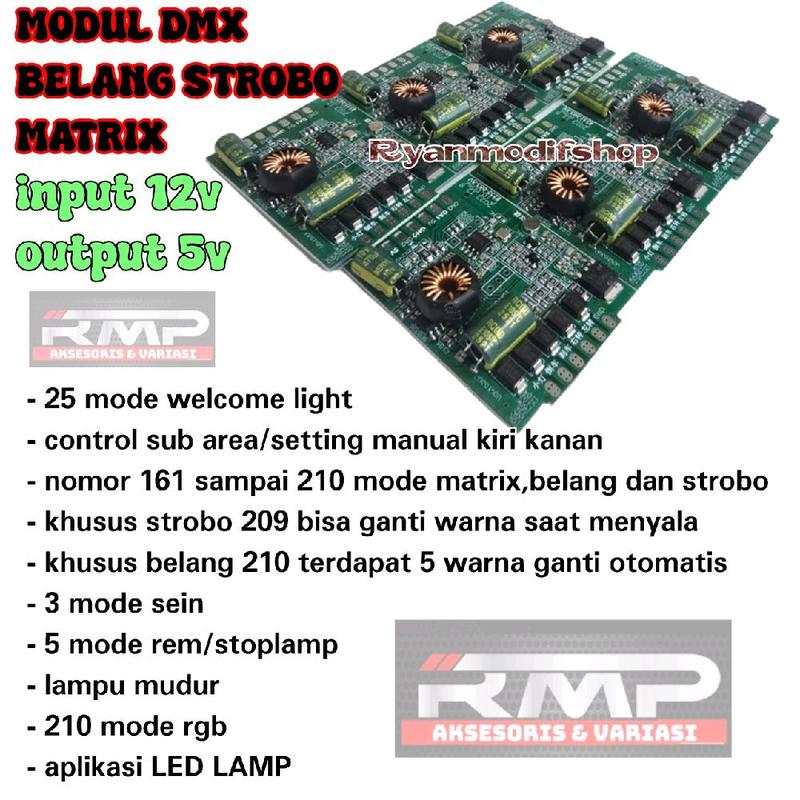 MODUL BELANG STROBO V5 TERBARU DMX INPUT 12 V OUTPUT 5V MODUL - Shop | Tokopedia