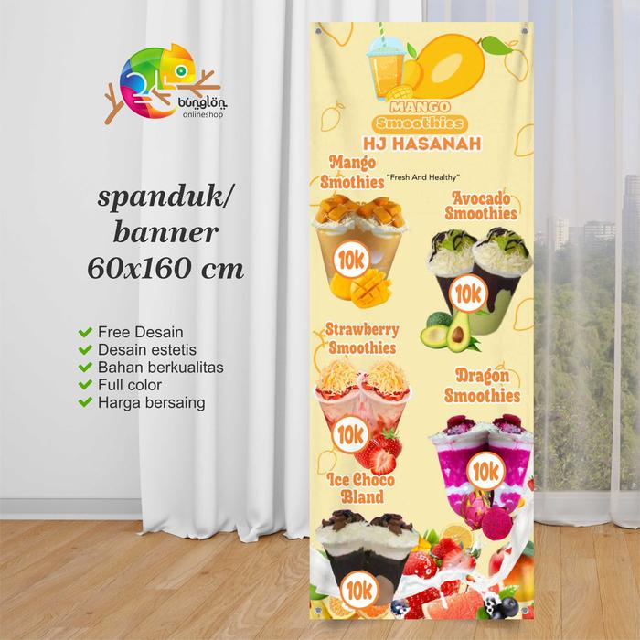 Jual Banner 60x160 Mango Smoothies Custom Desain - 50x100 - Kab ...