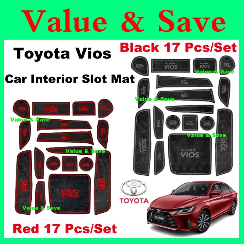 Toyota Vios 2023 2024 2025 Slot Mat Anti Slip Anti Dust Drawer - TikTok ...
