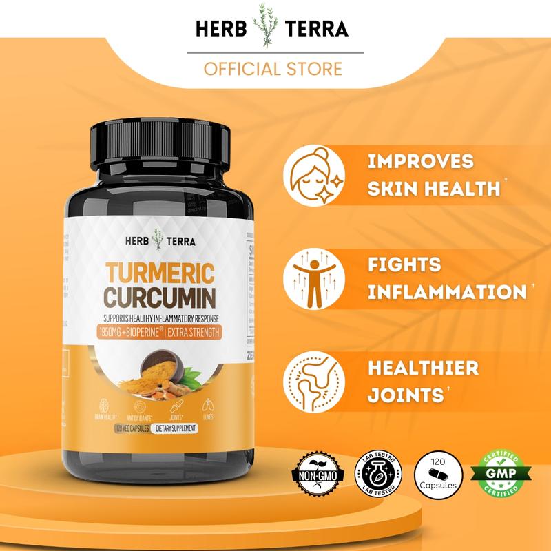 Herb Terra Turmeric Curcumin Capsules | 1950mg | High Potenc - TikTok Shop Singapore