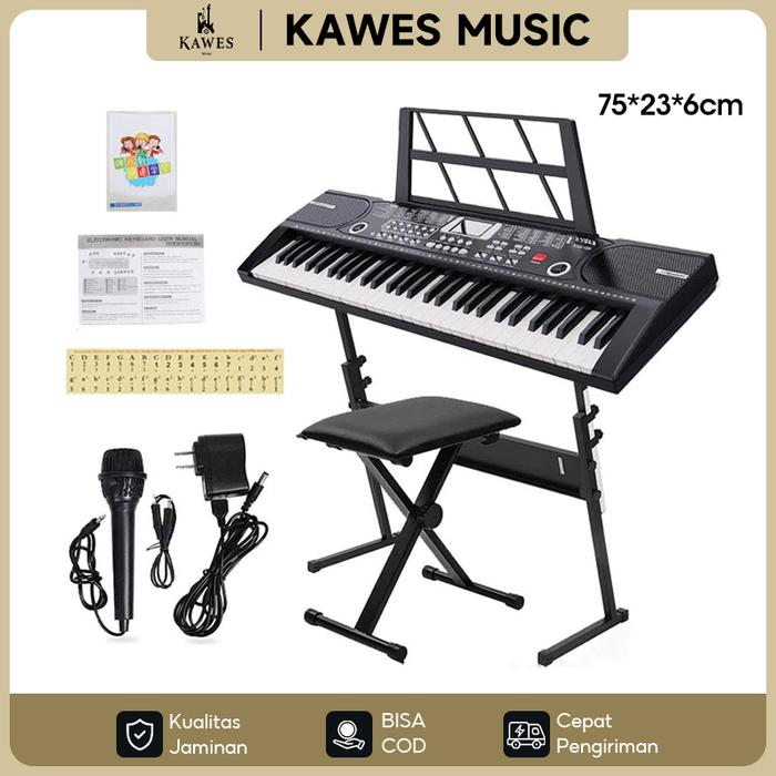 Promo KAWES BD612 Keyboard Piano 61 Kunci Keyboard Elektronik Pemula ...