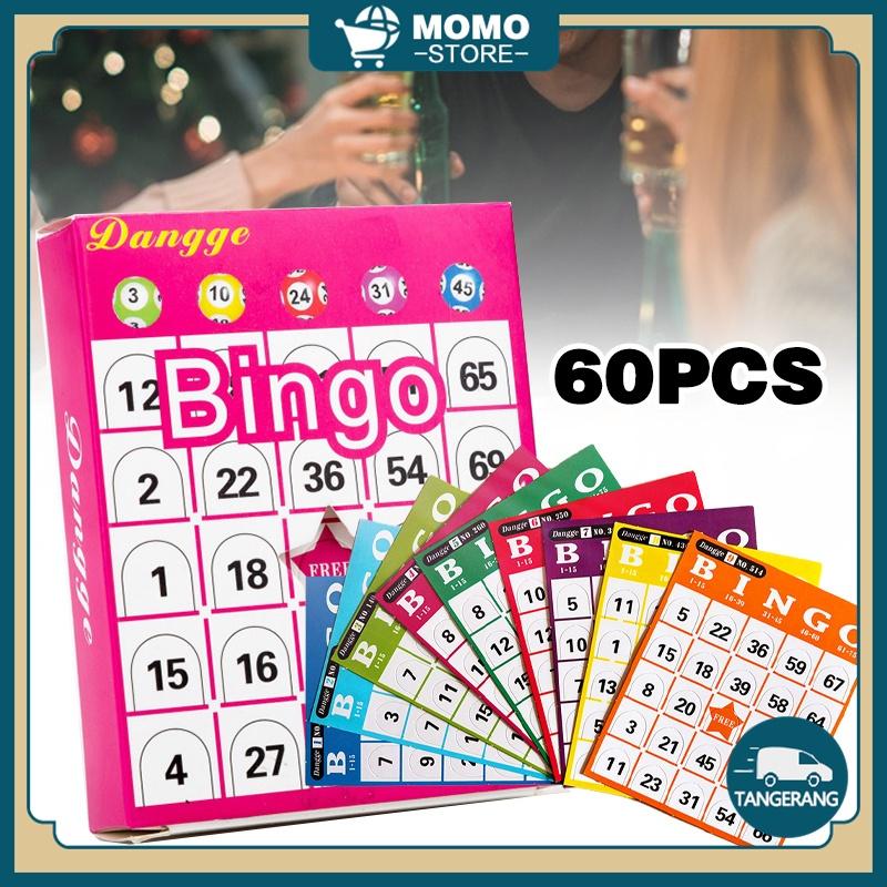 60 Buah/Kotak Bingo Card 9 Warna Kartu Bingo Lengkap - Shop | Tokopedia