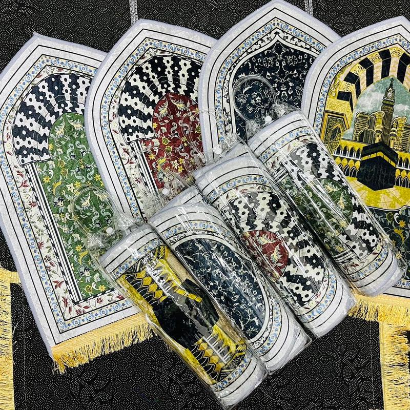 10pcs Set Hadiah Sejadah with Transparent Bag Size 35x65cm velvet ...