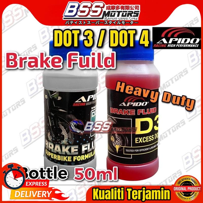 Minyak Brek Brake Fluid DOT3 DOT4 Dot 3 Dot 4 50ML Heavy Duty Brake Oil ...