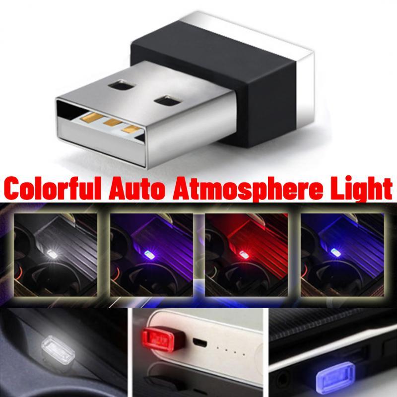 Mini USB LED Night Lights Car Interior Atmosphere Lamp Auto Decoration ...