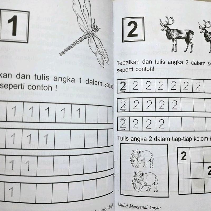 Buku Latihan Menulis ANGKA PAUD TK dan SD Soft Cover - Model Terbaru ...