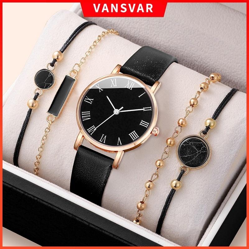 Set jam tangan kuarza untuk wanita, set gelang fesyen, jalur - TikTok ...