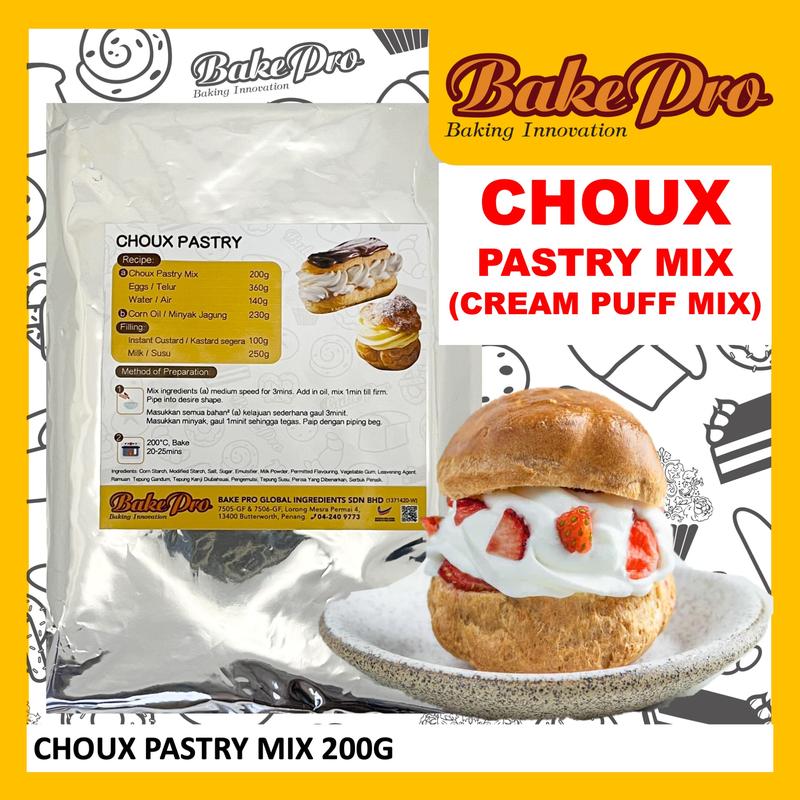 CHOUX PASTRY MIX 200G/CREAM PUFF MIX 200G/TEPUNG KRIM PUFF 200G ...