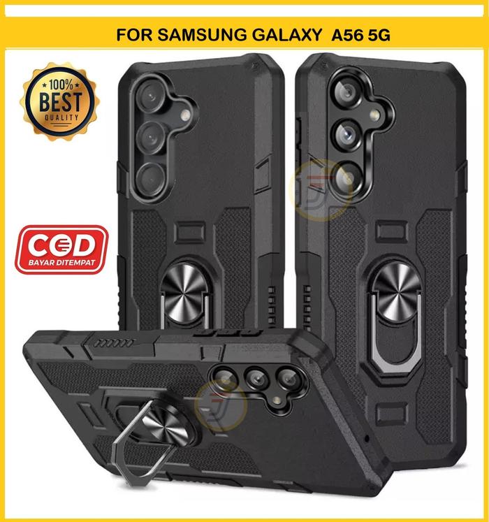 Promo Case Untuk Samsung Galaxy A56 5G Ring Armor Robot Case Kickstand ...