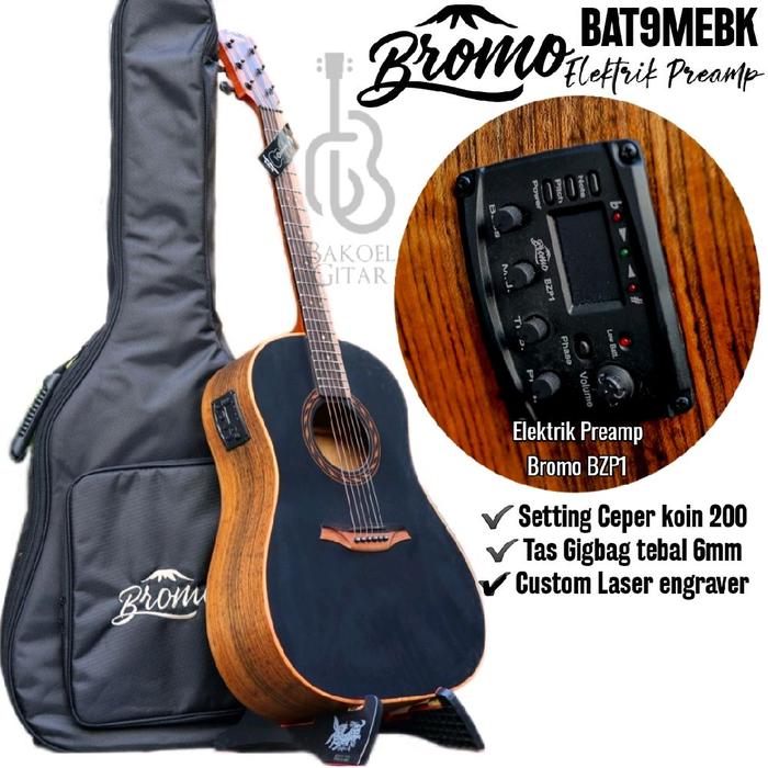 Jual Gitar Bromo BAT9ME-BlacK Top SOLID free Tas gigbag tebal dan ...