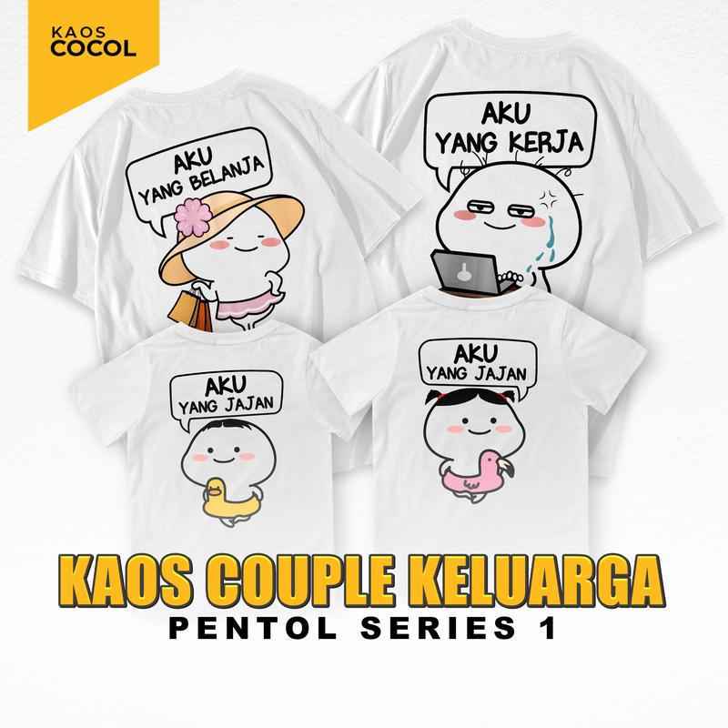 Cocol Store - Kaos Pentol Couple Family Versi 1 - Bahan Baju Lengan ...