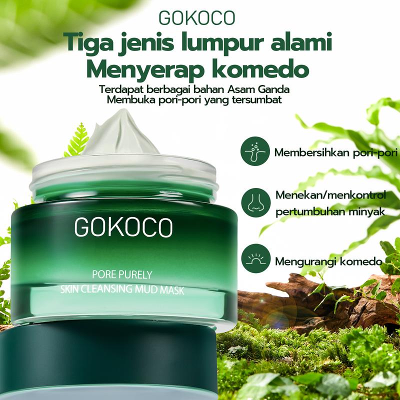 GOKOCO Pore purely Skin Cleansing Mud Mask Masker lumpur pembersih ...