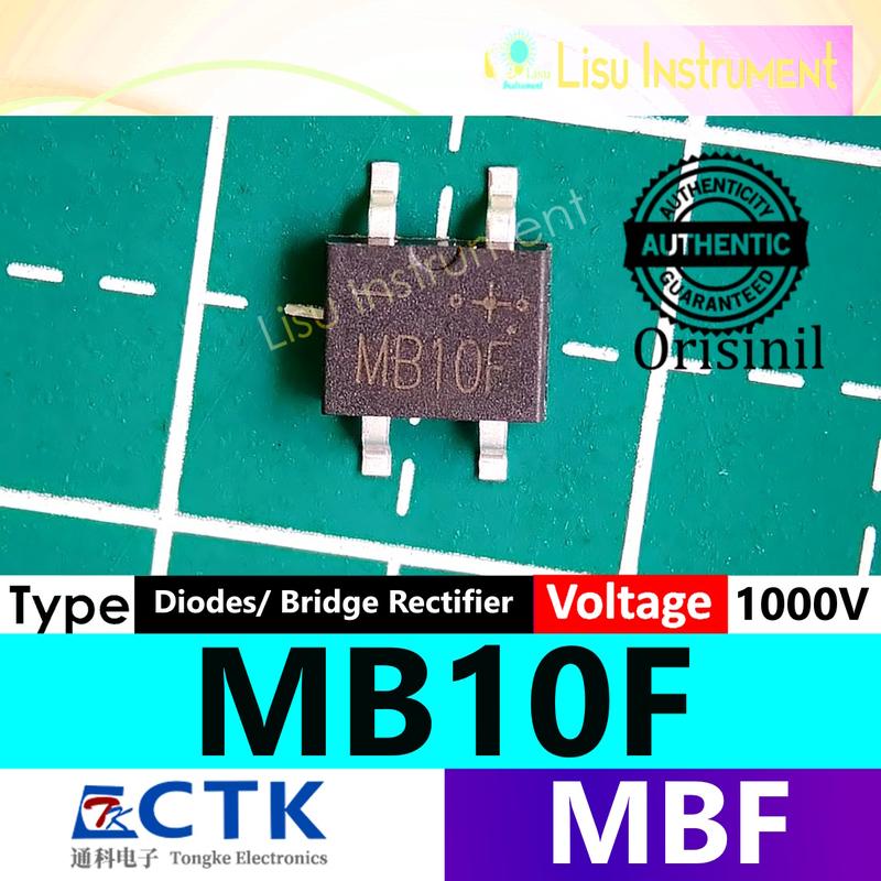 MB10F 0.8A 1000V BRIDGE RECTIFIER MB10F MBF CTK Electronics - Shop ...